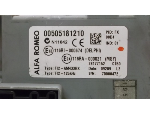 Body Computer Alfa Romeo Mito 505181210